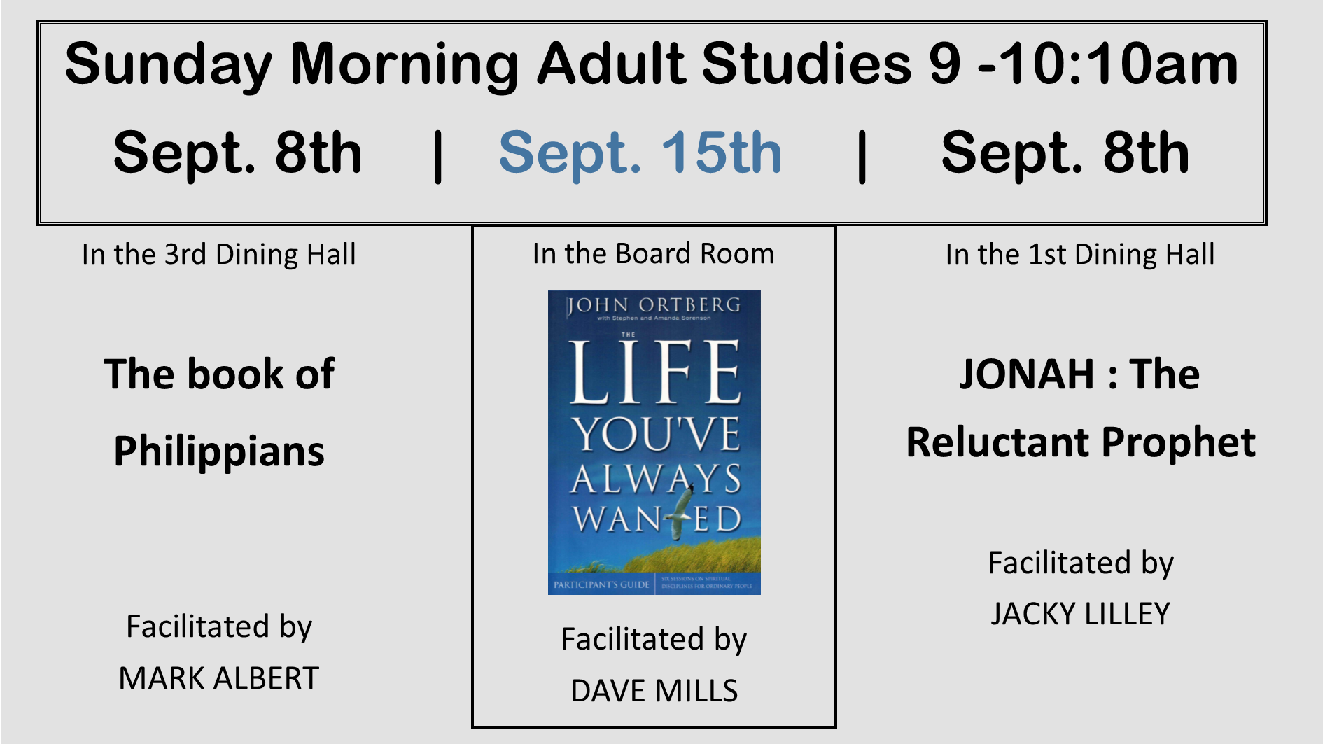 Sunday Morning Adult Bible Studies - Bramalea Alliance Church